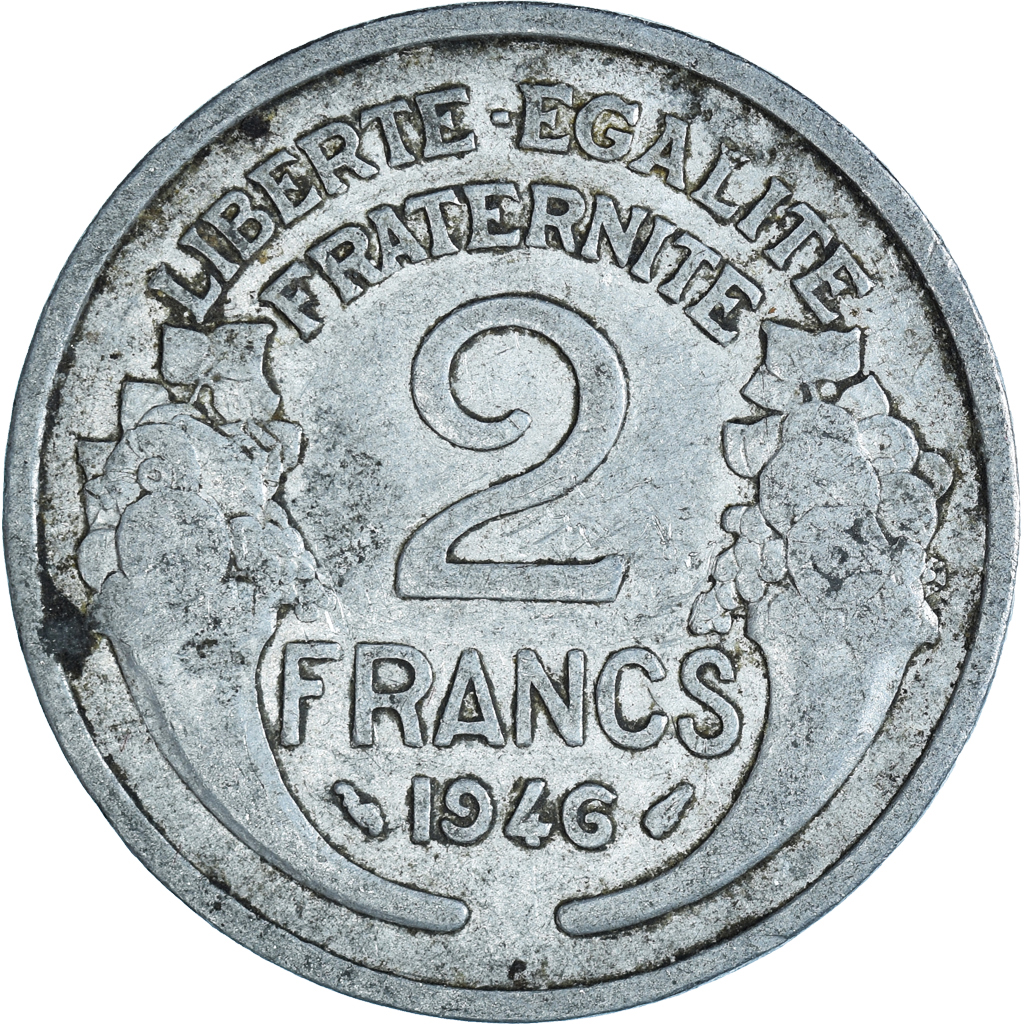 Coin, France, 2 Francs, 1946 | European Coins