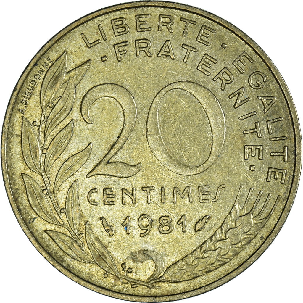 Coin, France, 20 Centimes, 1981 | European Coins