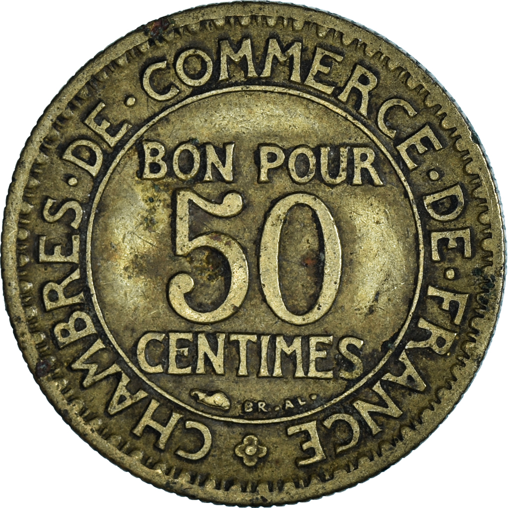 Coin, France, 50 Centimes, 1922 | European Coins