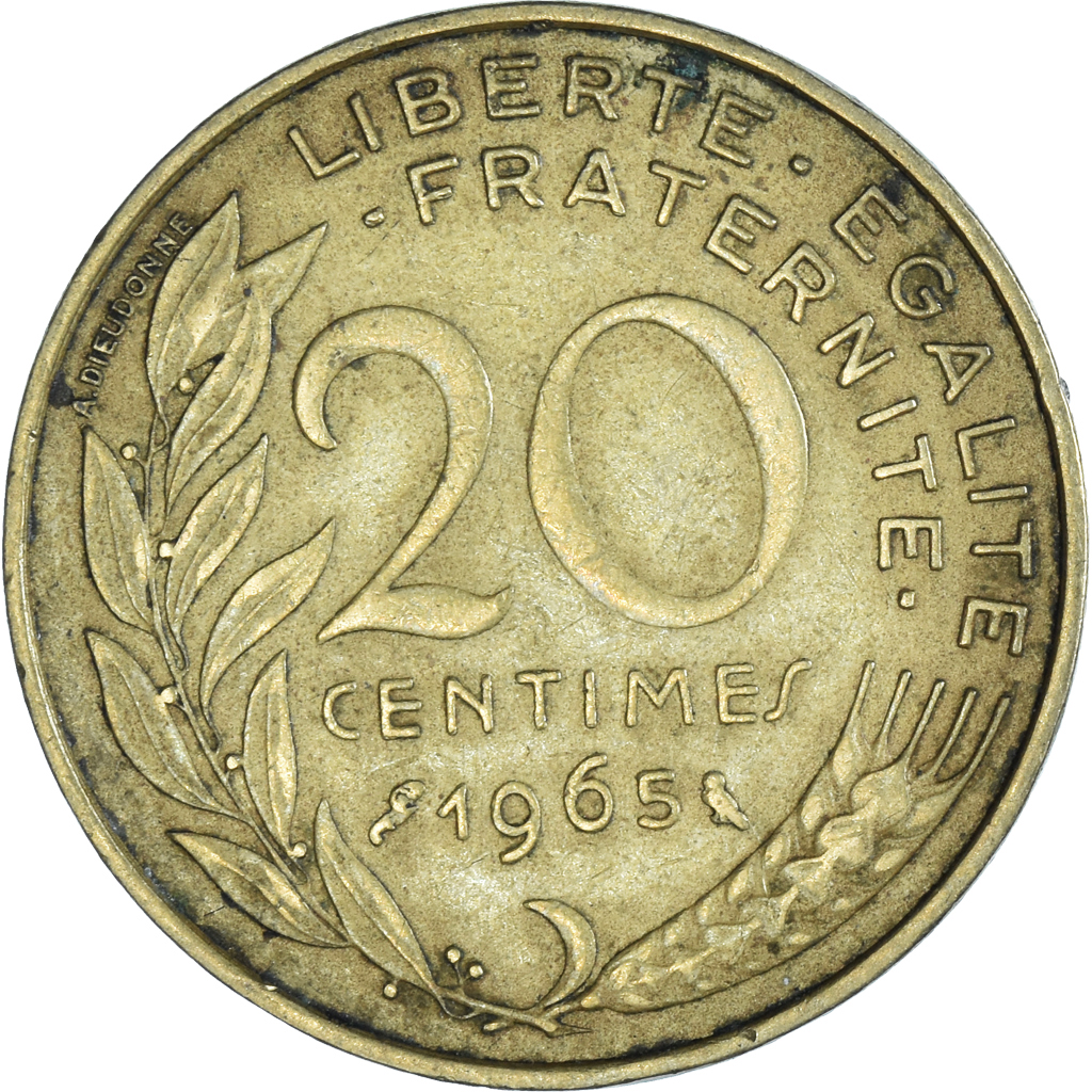 Coin, France, 20 Centimes, 1965 | European Coins