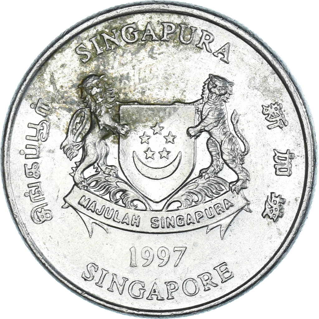 Coin Singapore 20 Cents 1997 Asian And Middle Eastern Coins