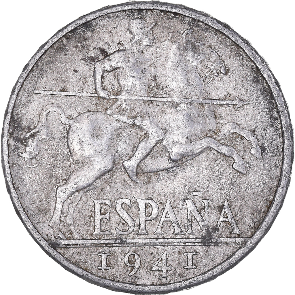 Coin, Spain, 10 Centimos, 1941 | European Coins
