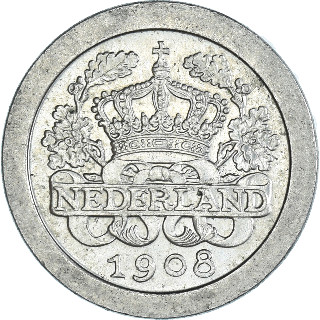 Coin, Netherlands, 5 Cents, 1908 | European Coins