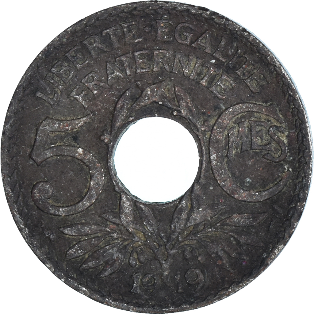 Coin, France, 5 Centimes, 1919 | European Coins