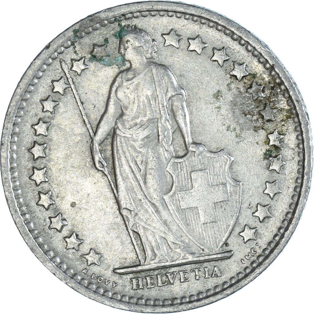 Coin, Switzerland, 1/2 Franc, 1968 | European Coins