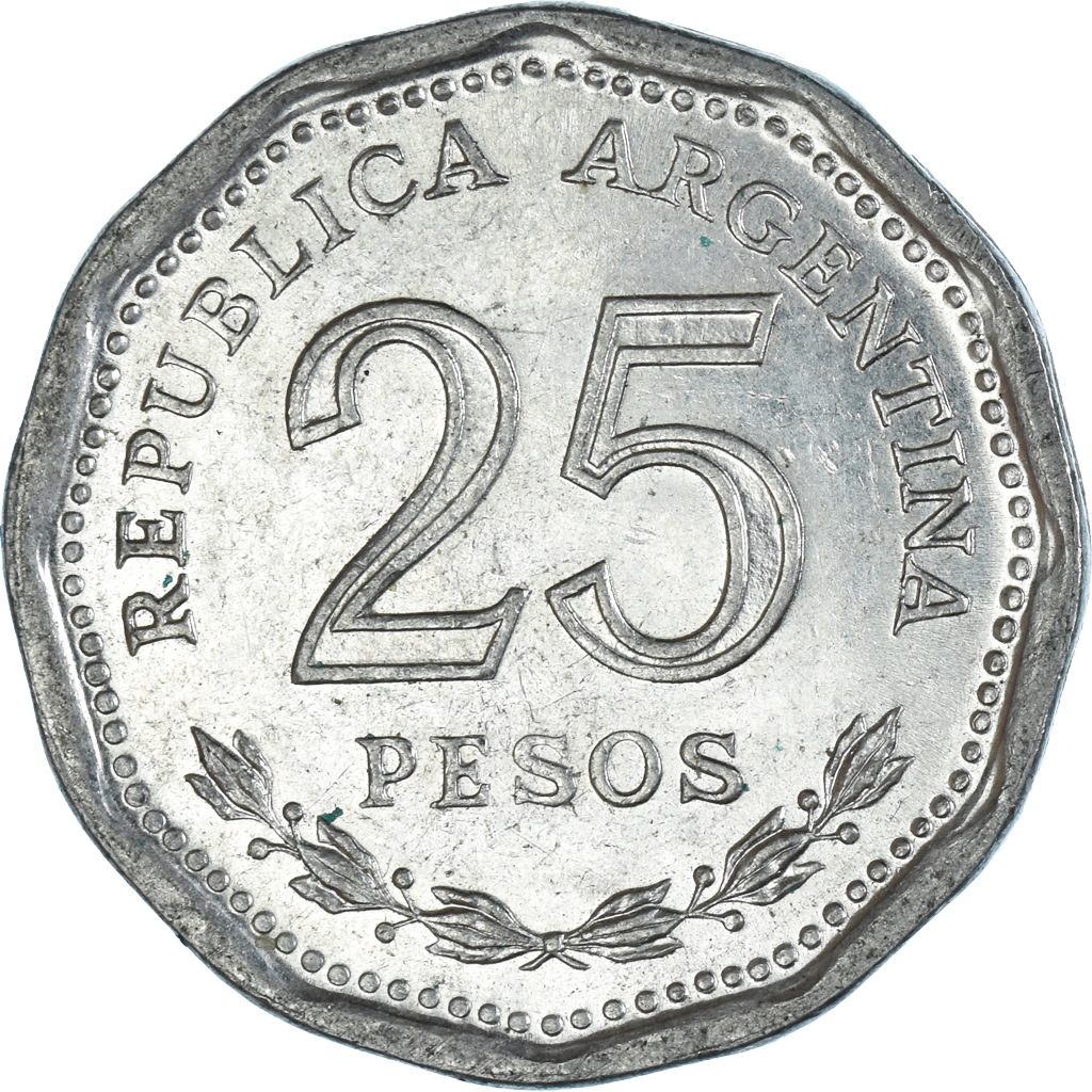 Coin, Argentina, 25 Pesos, 1968 | South American Coins