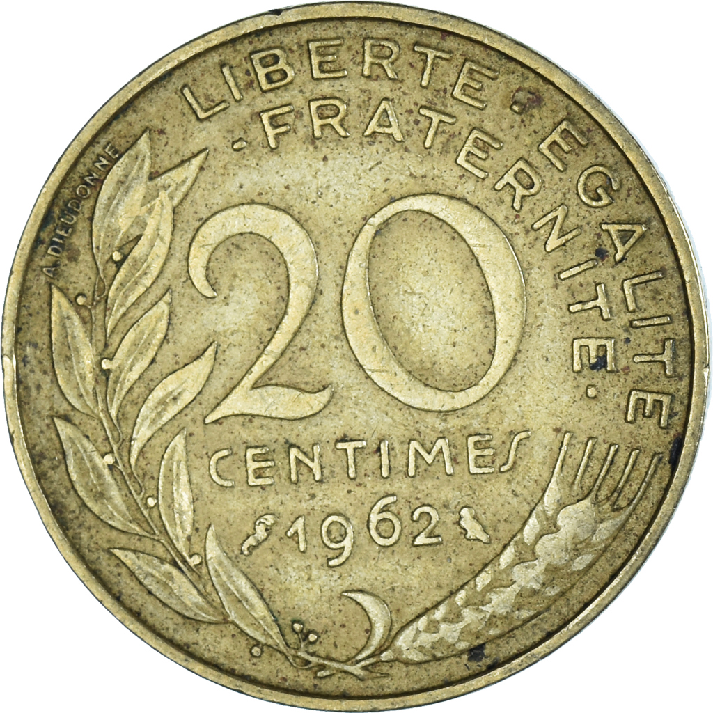 Coin, France, 20 Centimes, 1962 | European Coins