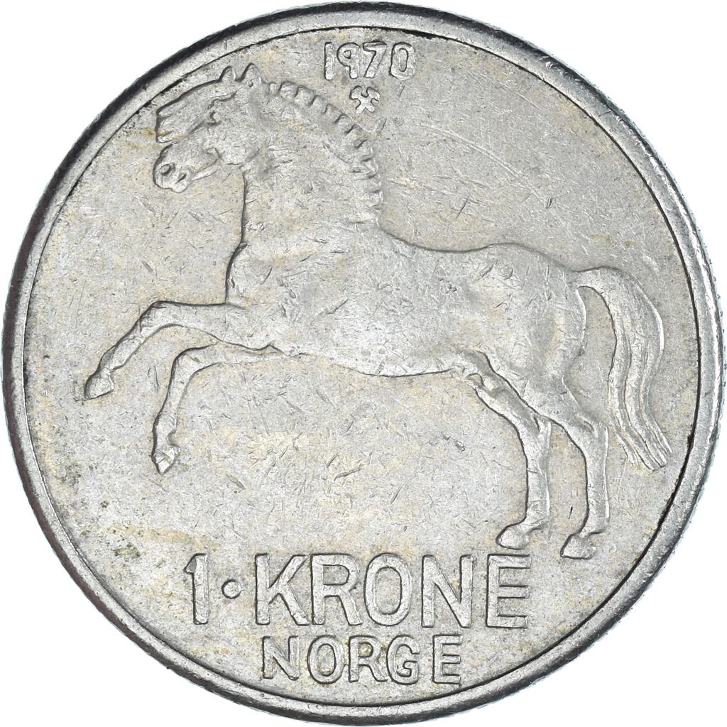 Coin, Norway, Krone, 1970 | European Coins