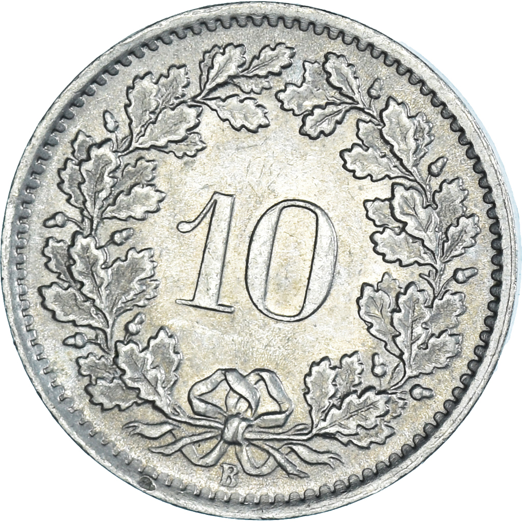 Coin, Switzerland, 10 Rappen, 1968 | European Coins