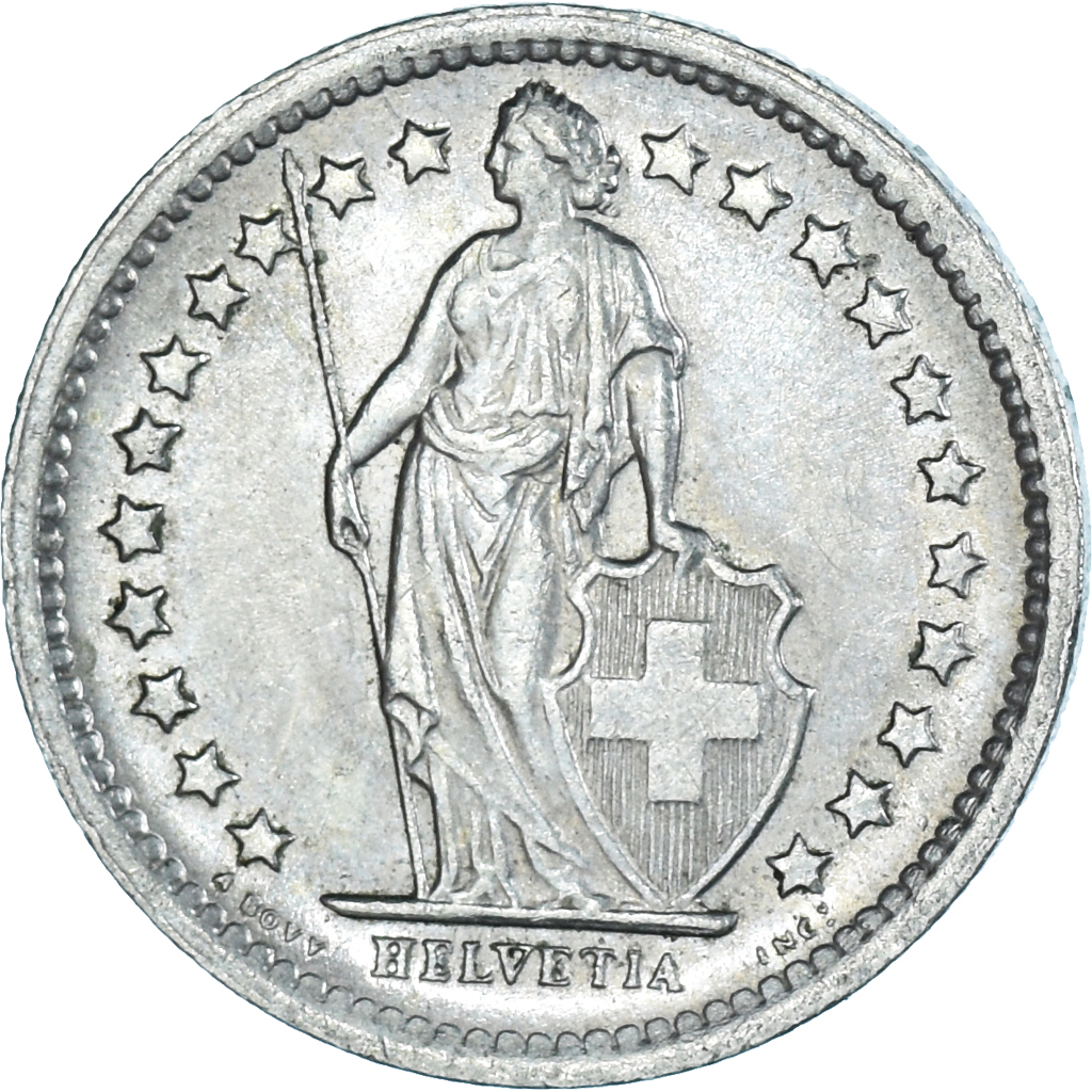 Coin, Switzerland, 1/2 Franc, 1969 | European Coins
