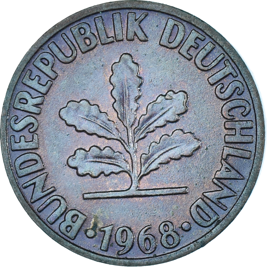 Coin, Germany, 2 Pfennig, 1968 | European Coins