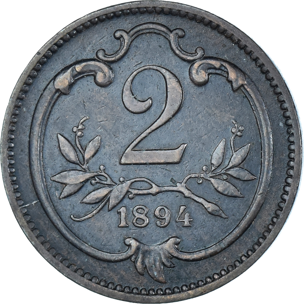 Coin, Austria, 2 Heller, 1894 | European Coins