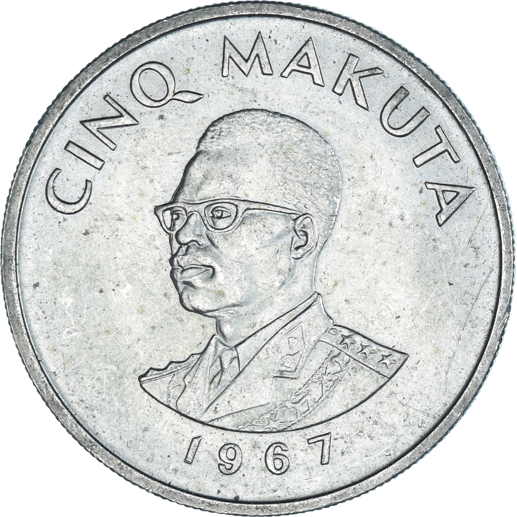 Coin, Congo, 5 Makuta, 1967 | African Coins