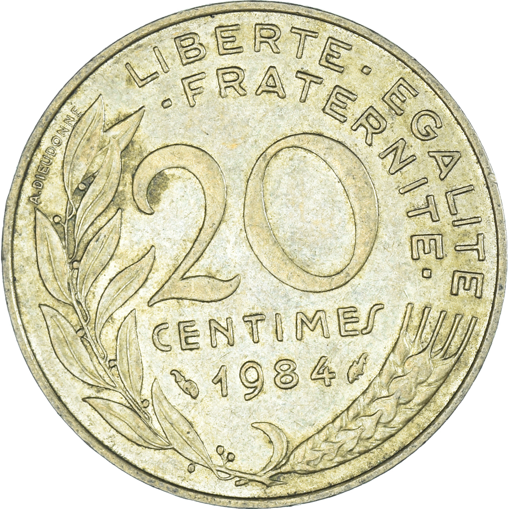Coin, France, 20 Centimes, 1984 | European Coins