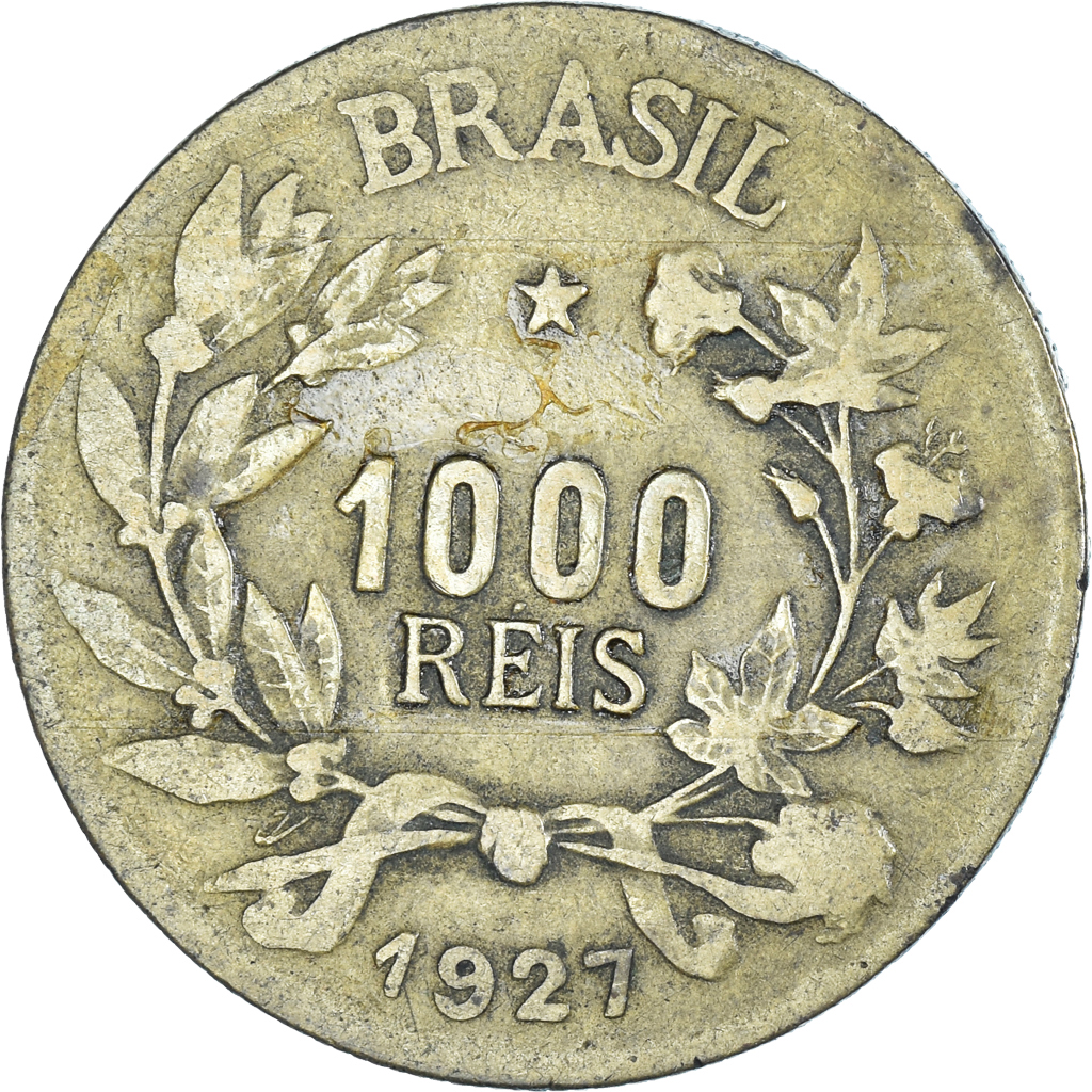 Coin, Brazil, 1000 Reis, 1927 | South American Coins