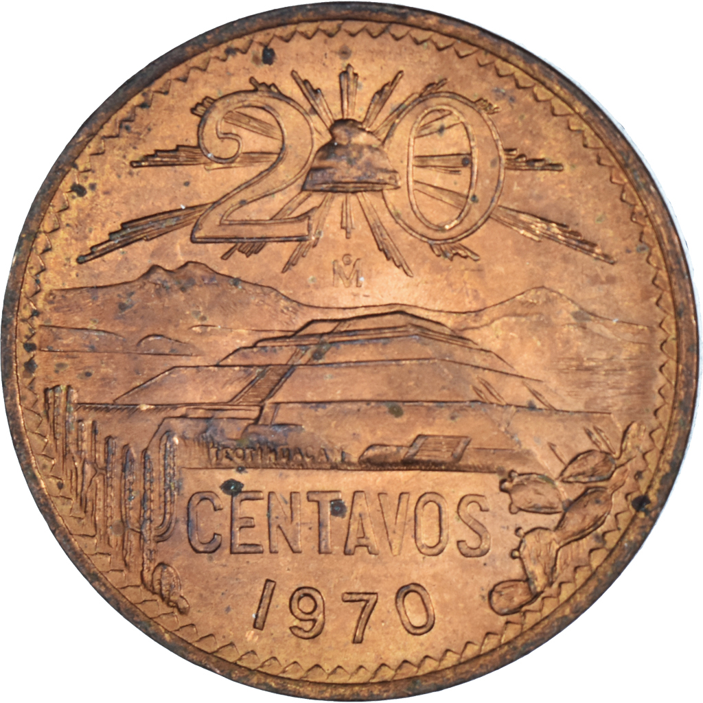 Coin, Mexico, 20 Centavos, 1970 | North & Central American and ...