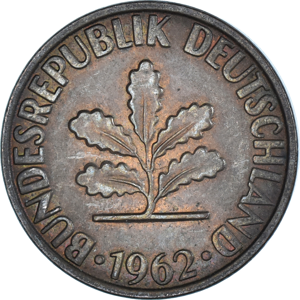 Coin, Germany, 2 Pfennig, 1962 | European Coins