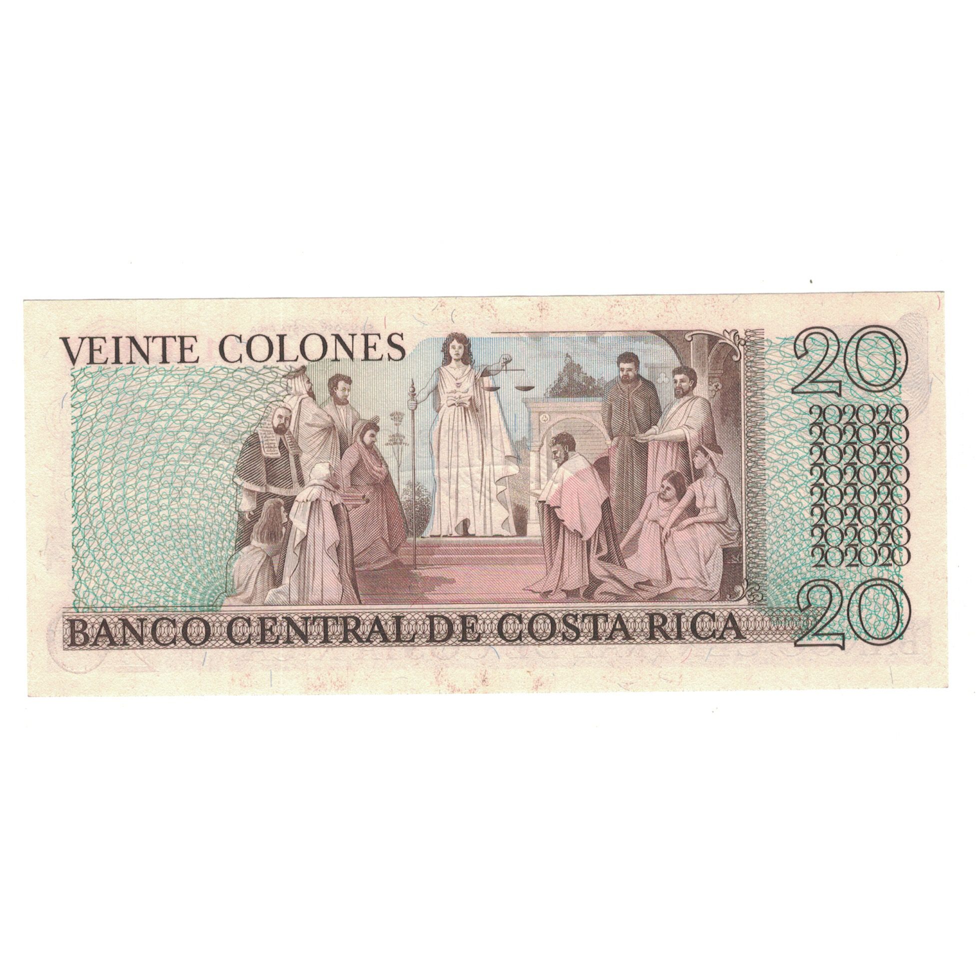 Banknote, Costa Rica, 20 Colones, KM:238c, UNC(65-70) | World Paper Money