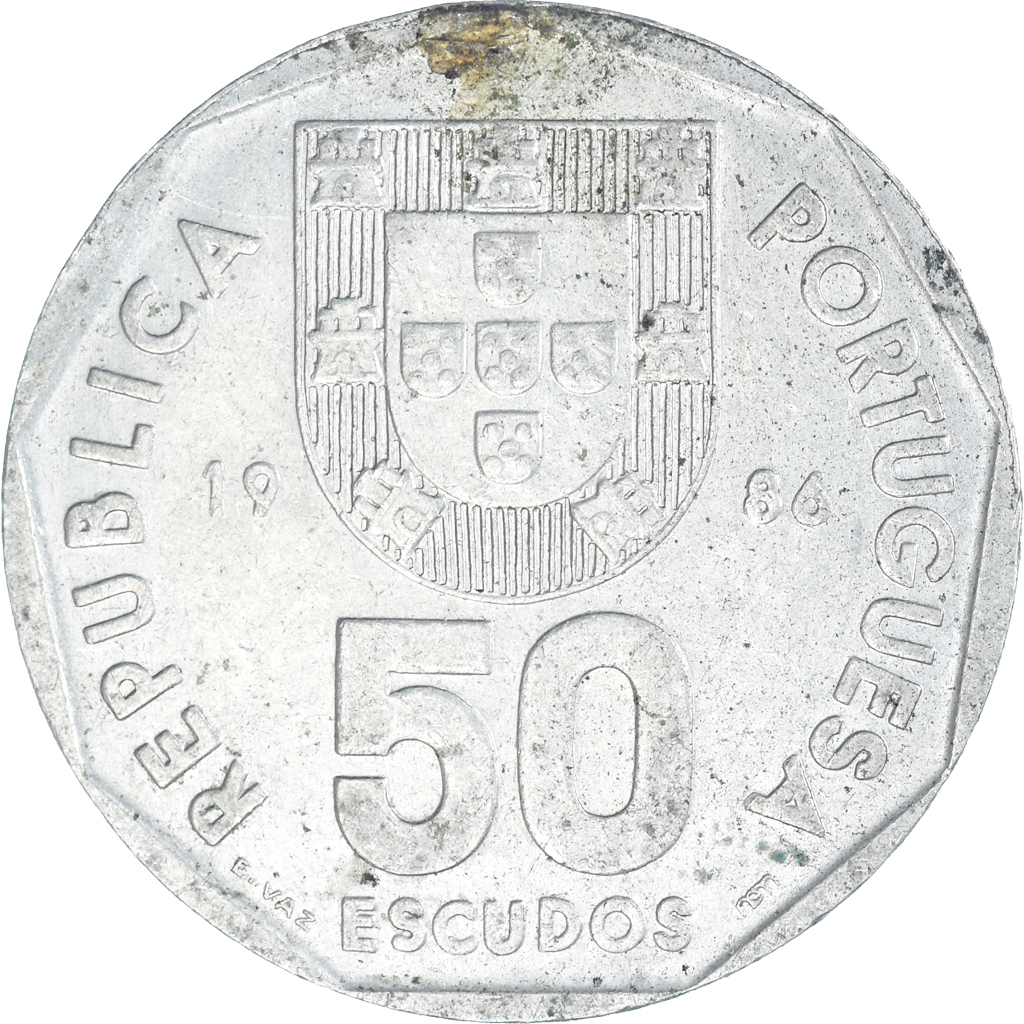 Coin, Portugal, 50 Escudos, 1986 | European Coins