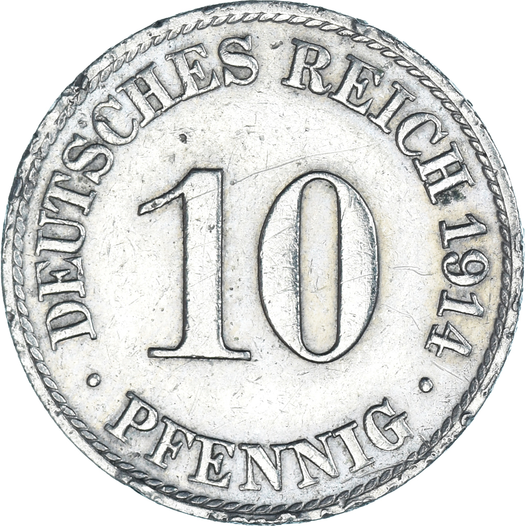 Coin, GERMANY - EMPIRE, 10 Pfennig, 1914 | European Coins