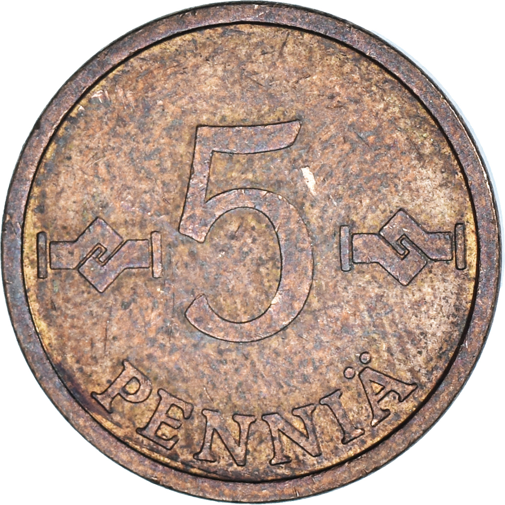 [#1453535] moneda, finlandia, 5 pennia, 1975 - Compra venta en ...