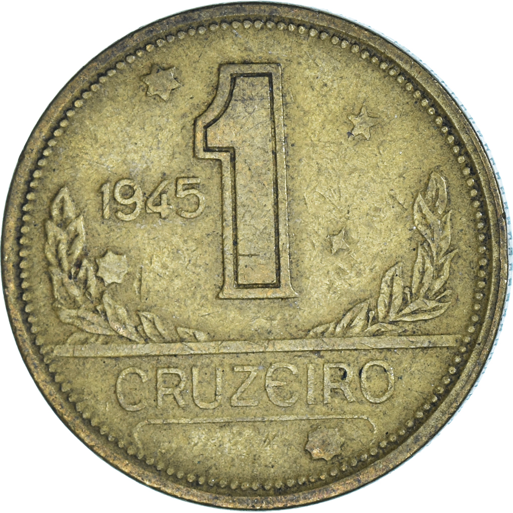Coin, Brazil, Cruzeiro, 1945 | South American Coins