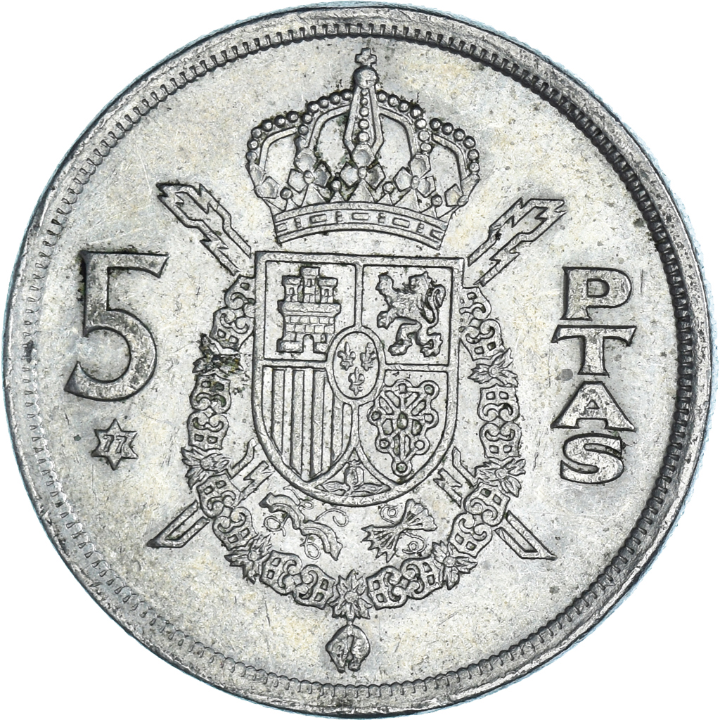 Coin, Spain, 5 Pesetas, 1975 | European Coins