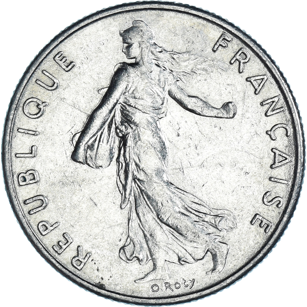 Coin, France, 1/2 Franc, 1974 | European Coins