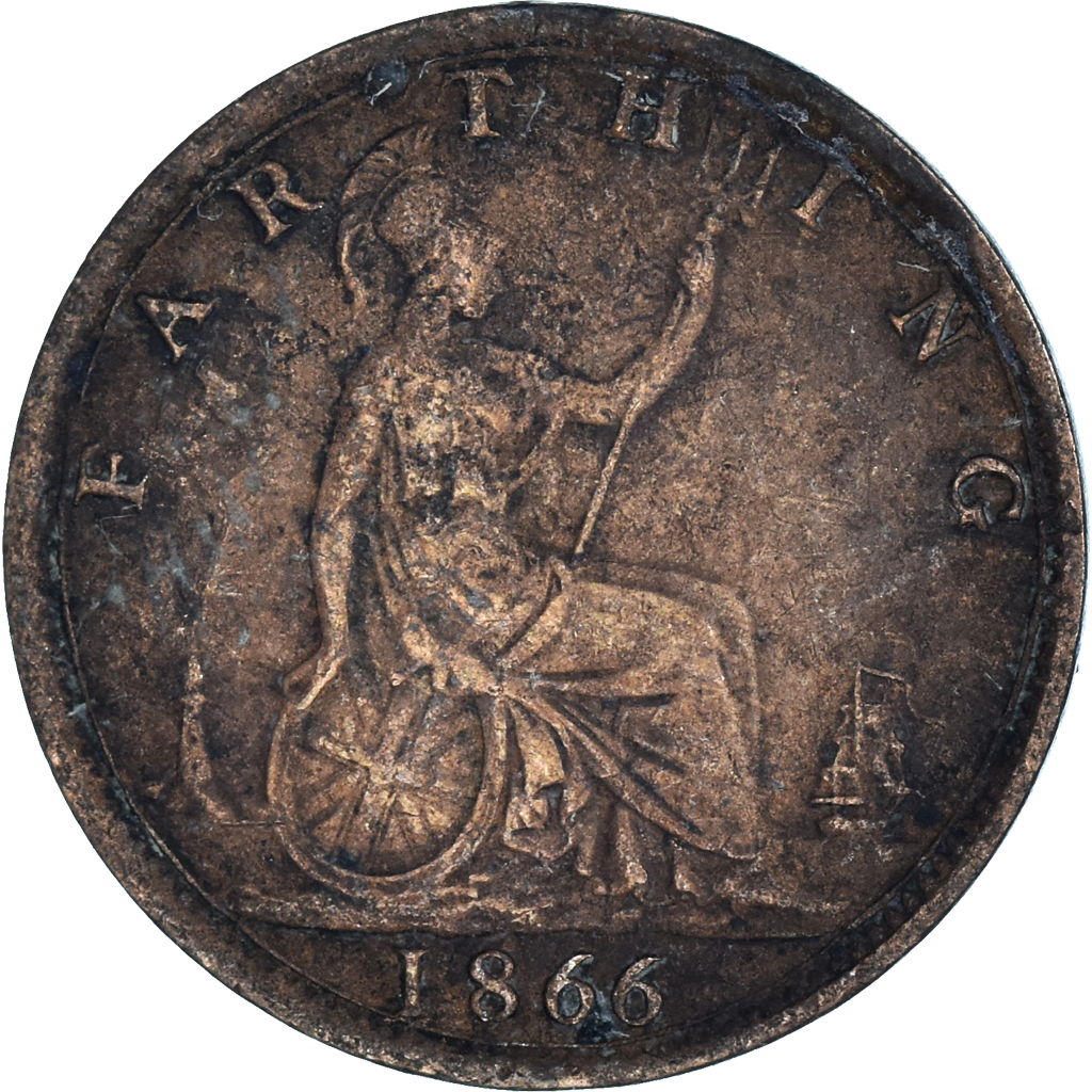 Coin, Great Britain, Farthing, 1866 | European Coins