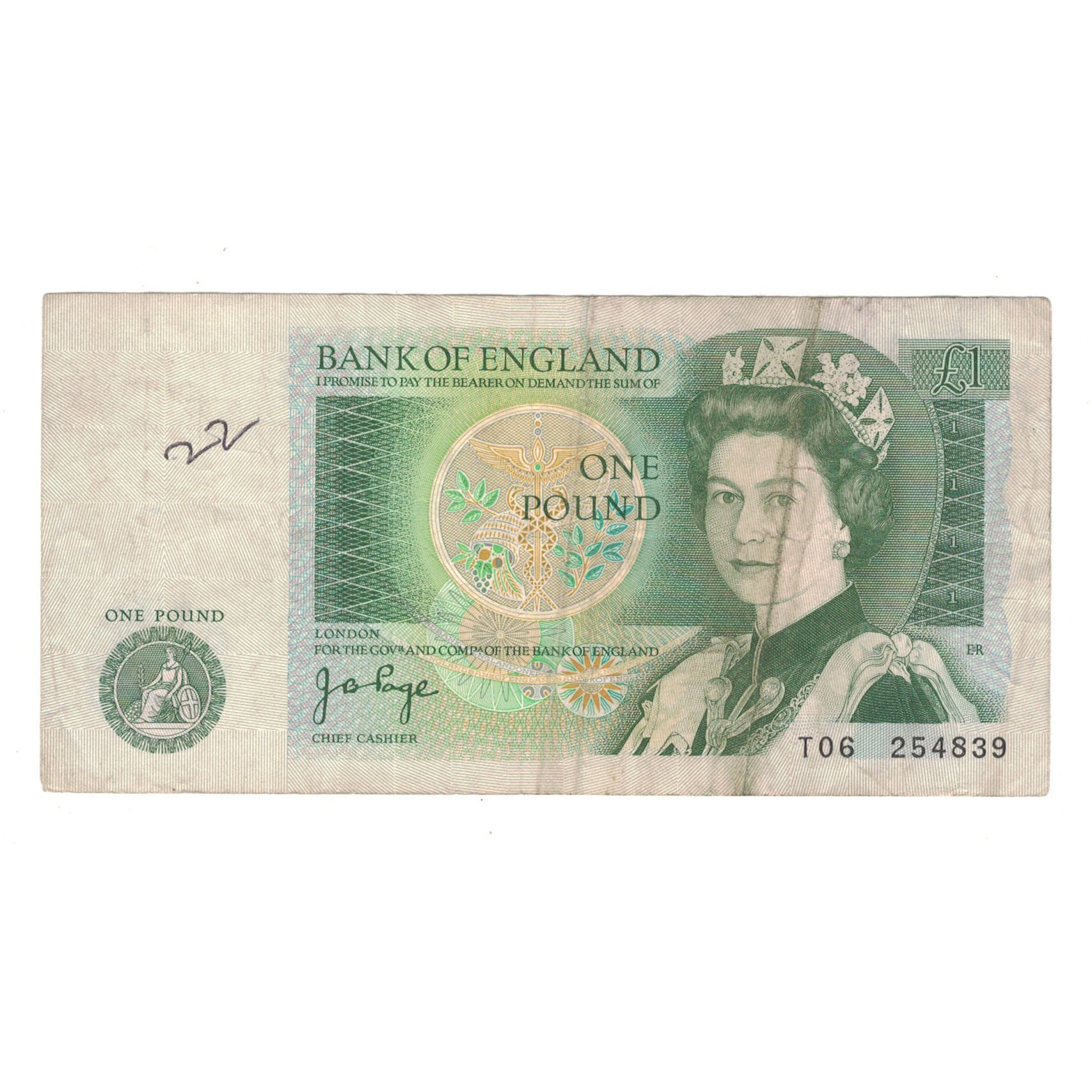 Banknote, Great Britain, 1 Pound, KM:377a, VF(30-35) | World Paper Money
