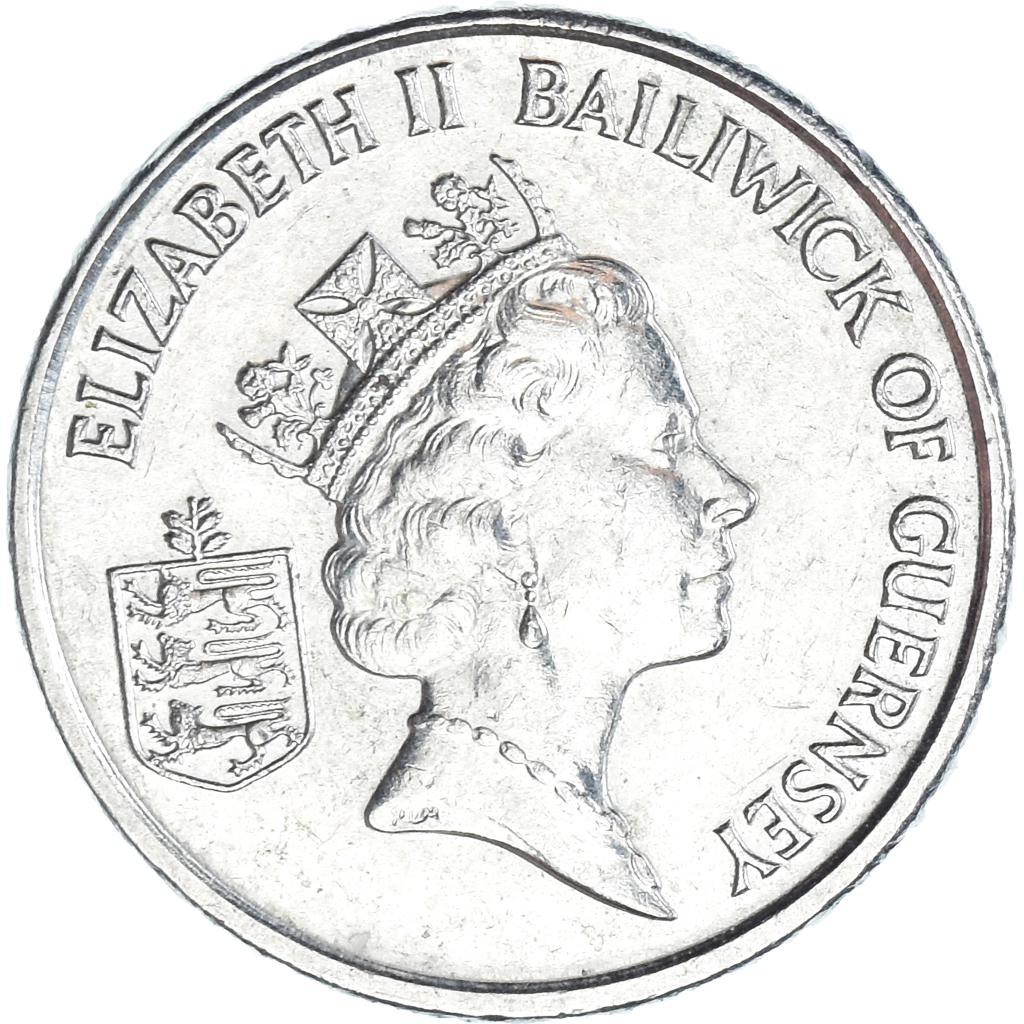 Coin, Guernsey, 5 Pence, 1990 | European Coins