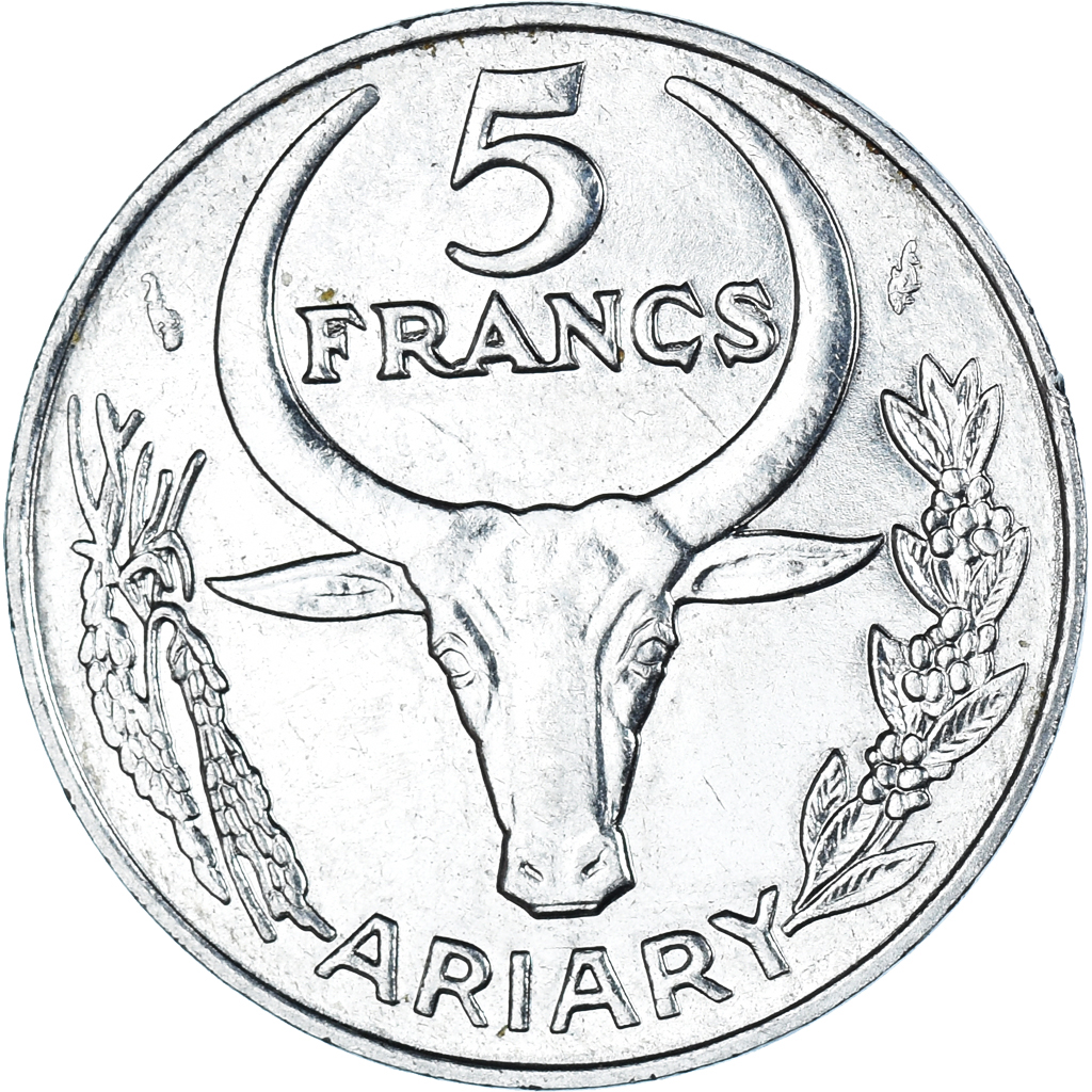 Coin Madagascar 5 Francs Ariary 1989 African Coins coin-madagascar-5-francs-ariary-1989-african-coins