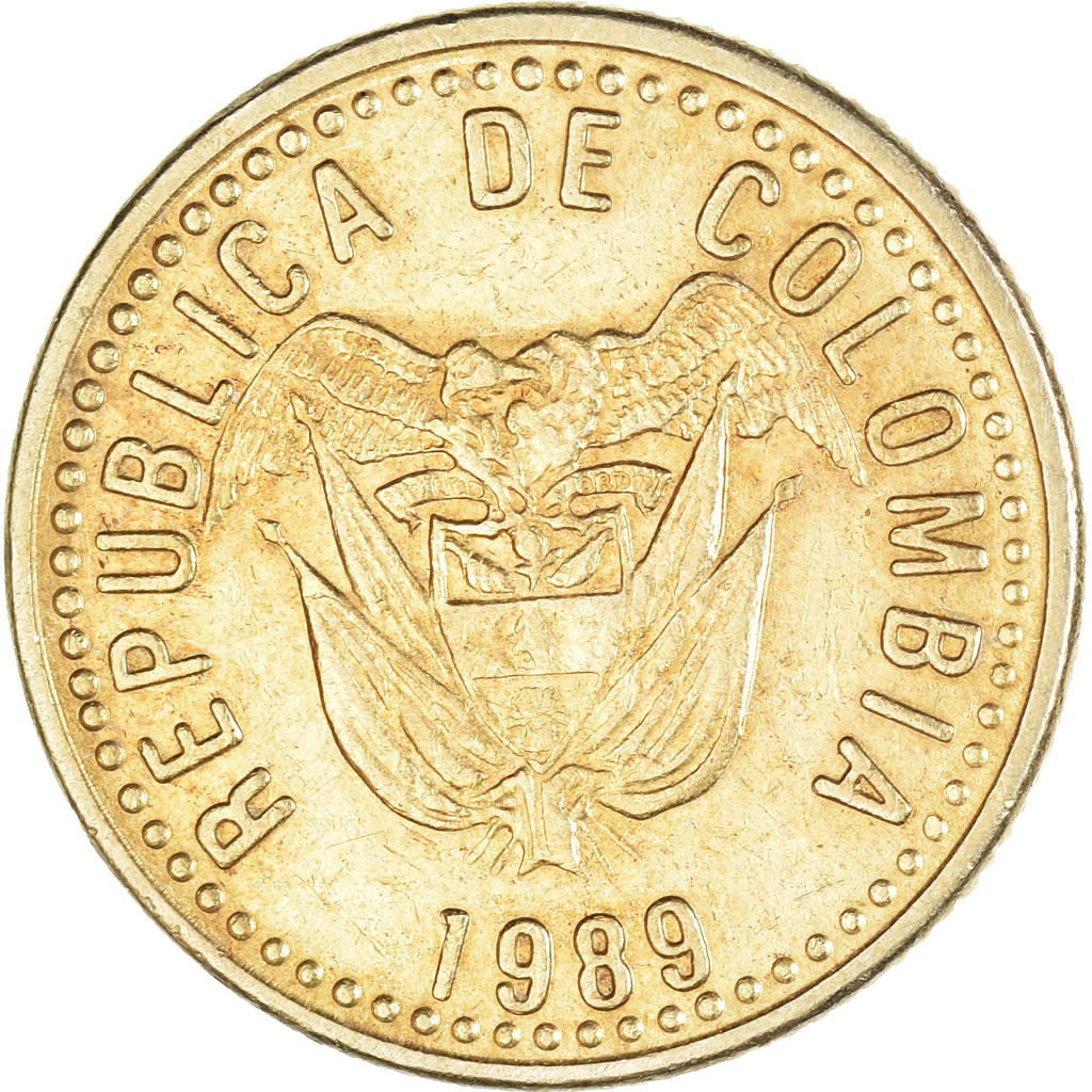 Coin, Colombia, 10 Pesos, 1989 | South American Coins