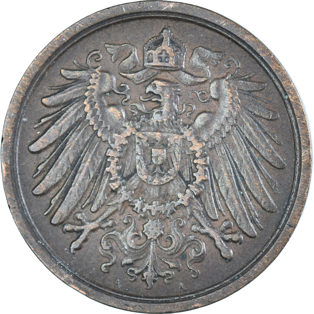 Coin, GERMANY - EMPIRE, 2 Pfennig, 1914 | European Coins