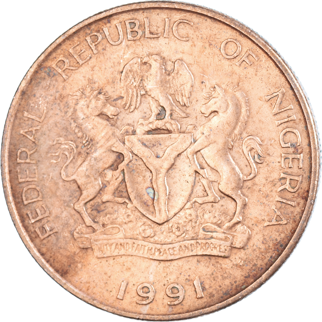 Coin, Nigeria, 25 Kobo, 1991 | African Coins