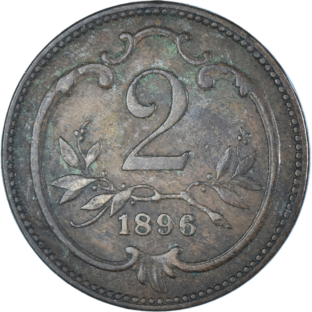 Coin, Austria, 2 Heller, 1896 | European Coins