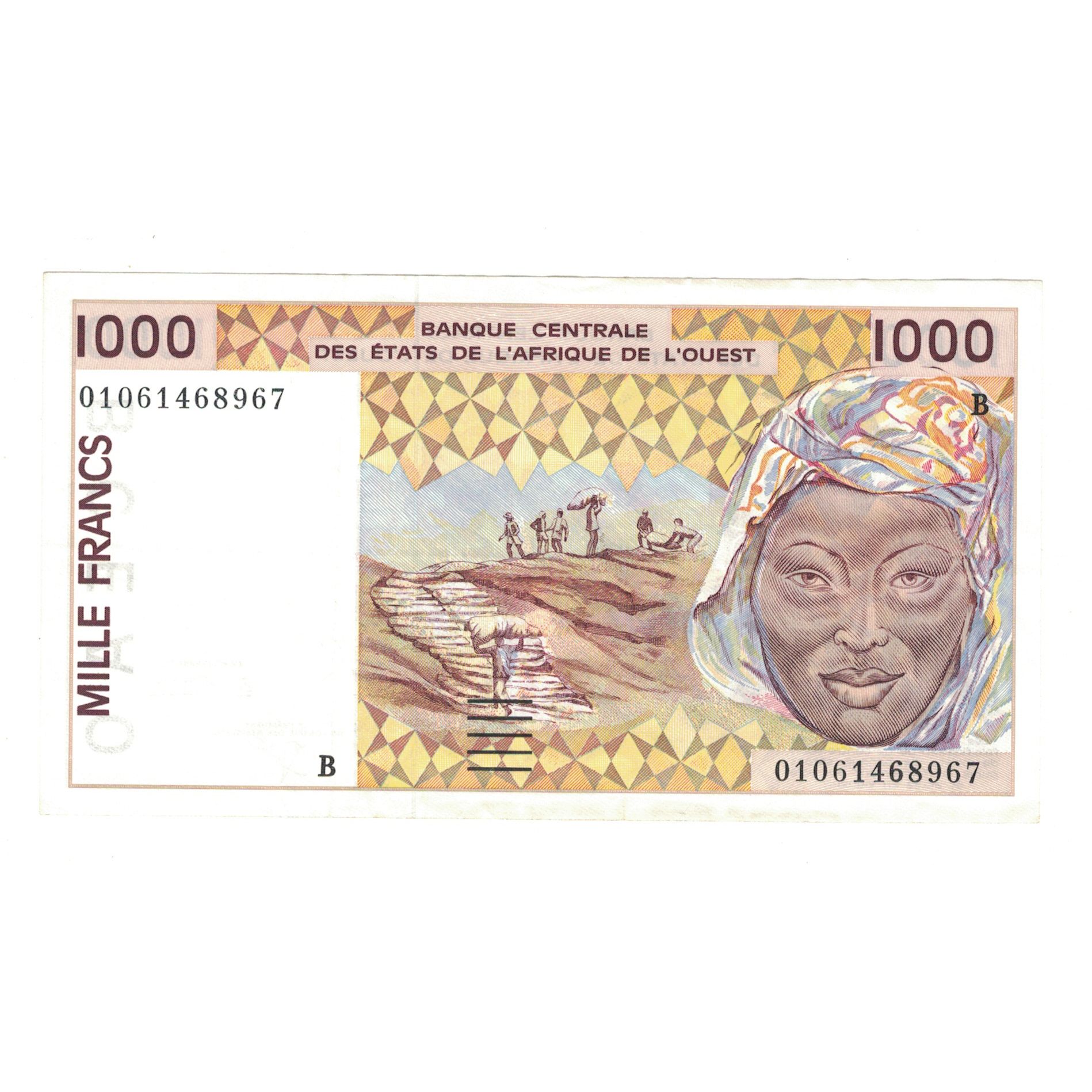 Banknote, West African States, 1000 Francs, EF(40-45) | World Paper Money