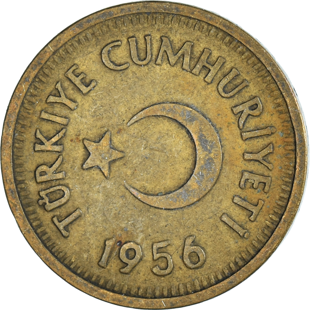 Coin, Turkey, 10 Kurus, 1956 | Asian and Middle Eastern Coins