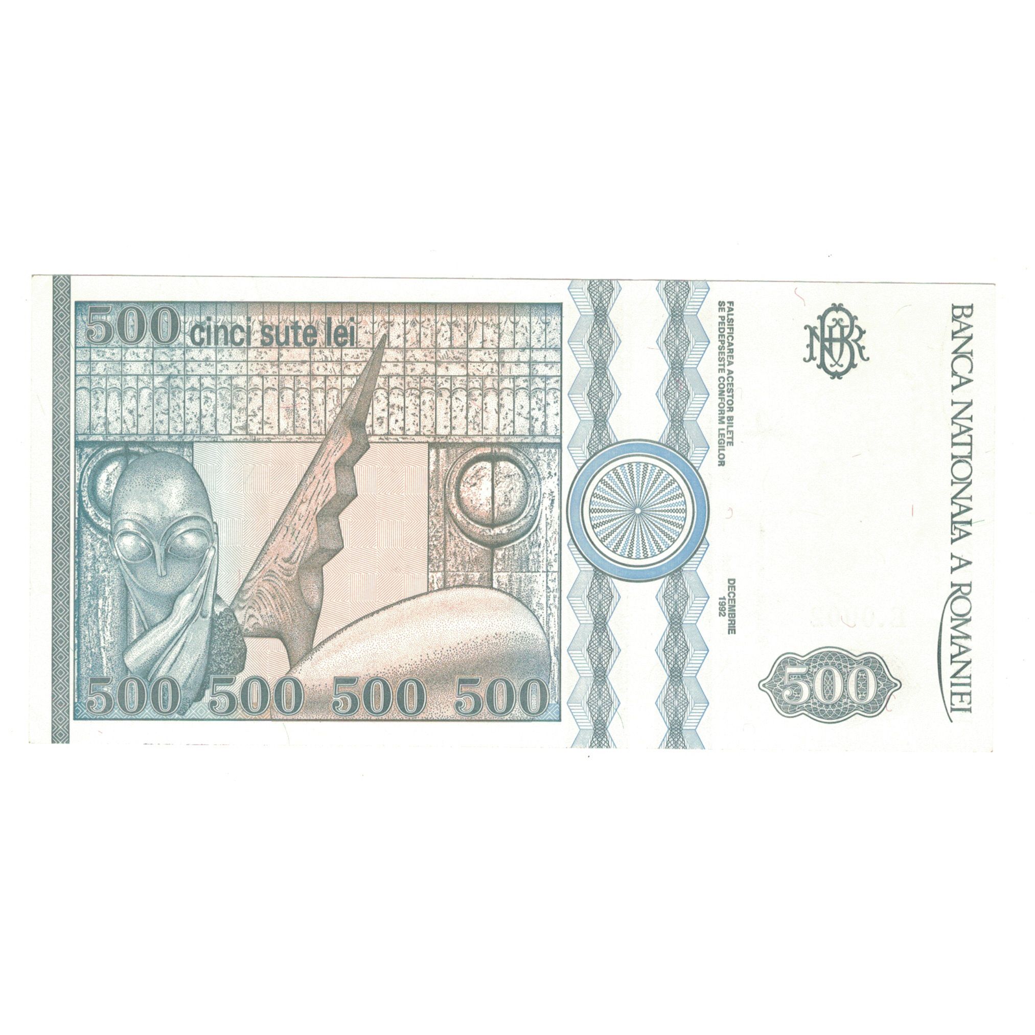 Banknote, Romania, 500 Lei, 1992, 1992-12, KM:101a, UNC(65-70)