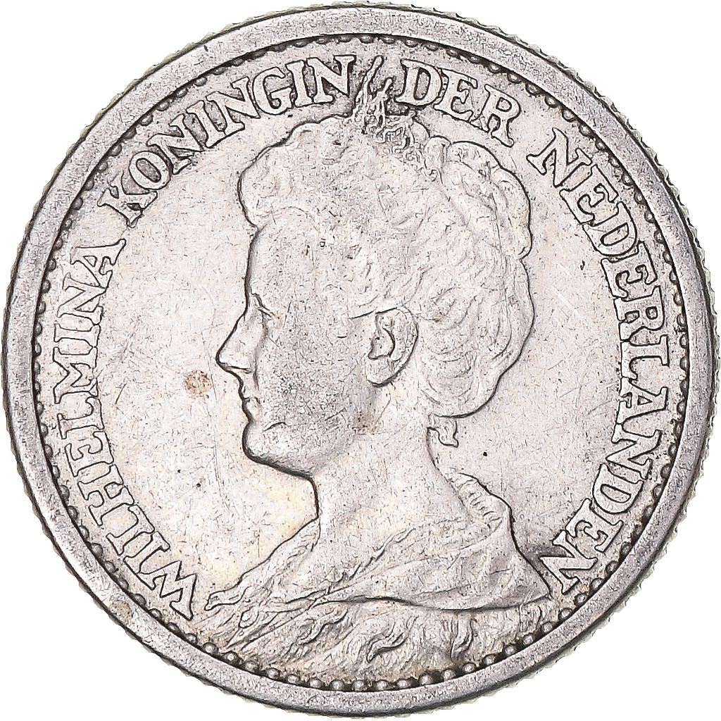 Coin, Netherlands, 25 Cents, 1911 | European Coins