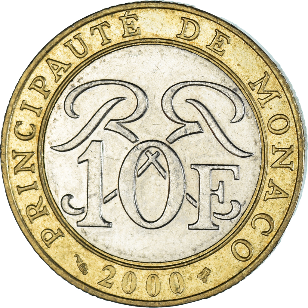 Coin, Monaco, 10 Francs, 2000 | European Coins