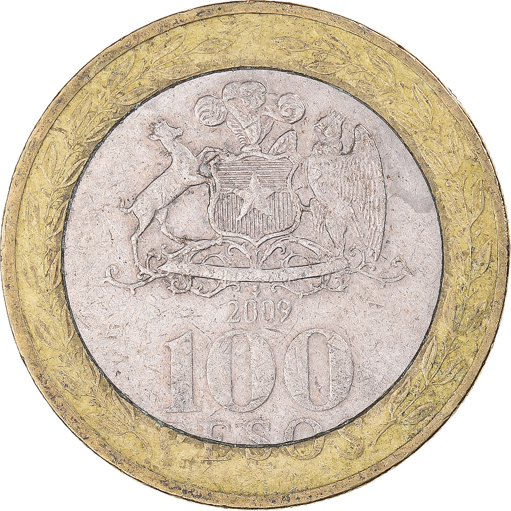 Coin, Chile, 100 Pesos, 2009 | South American Coins