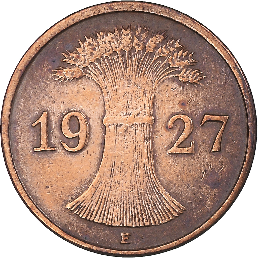Coin, Germany, Reichspfennig, 1927 | European Coins