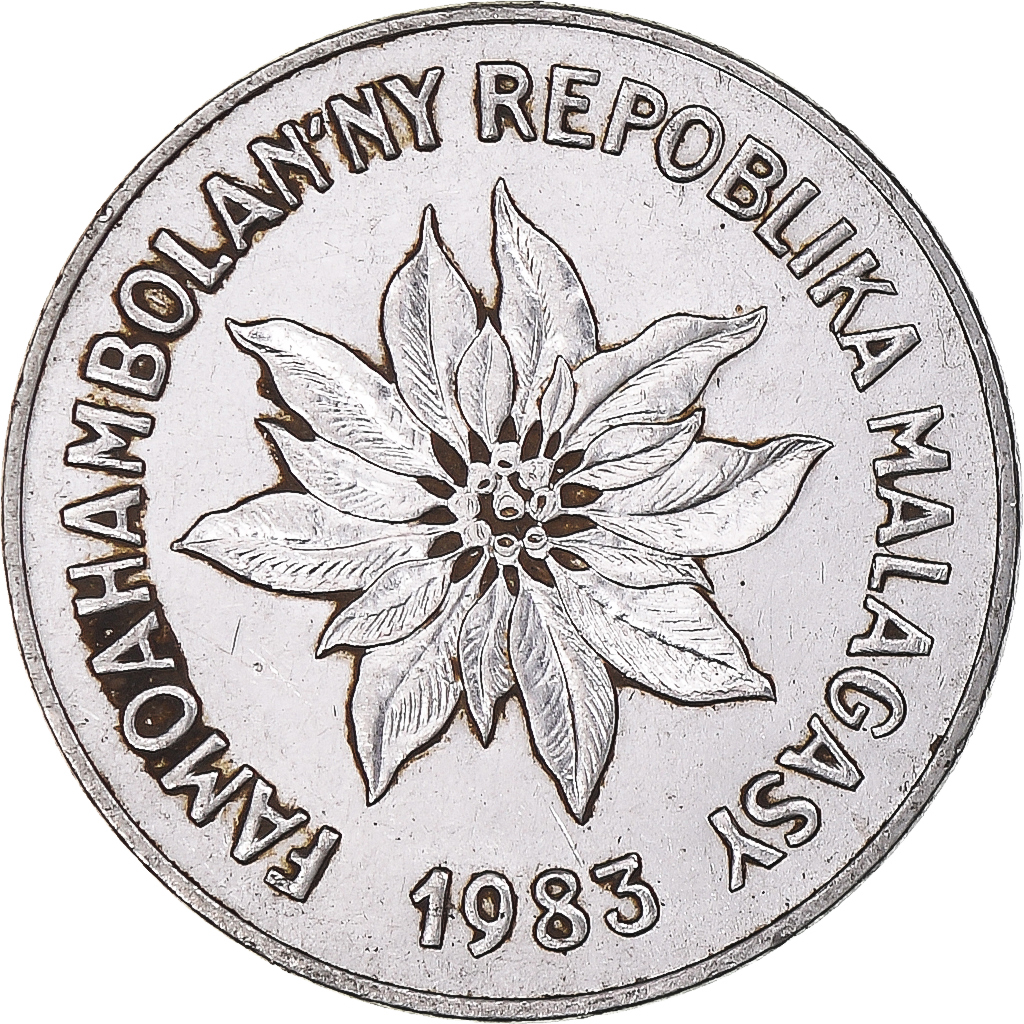 Coin, Madagascar, 5 Francs, Ariary, 1983 | African Coins
