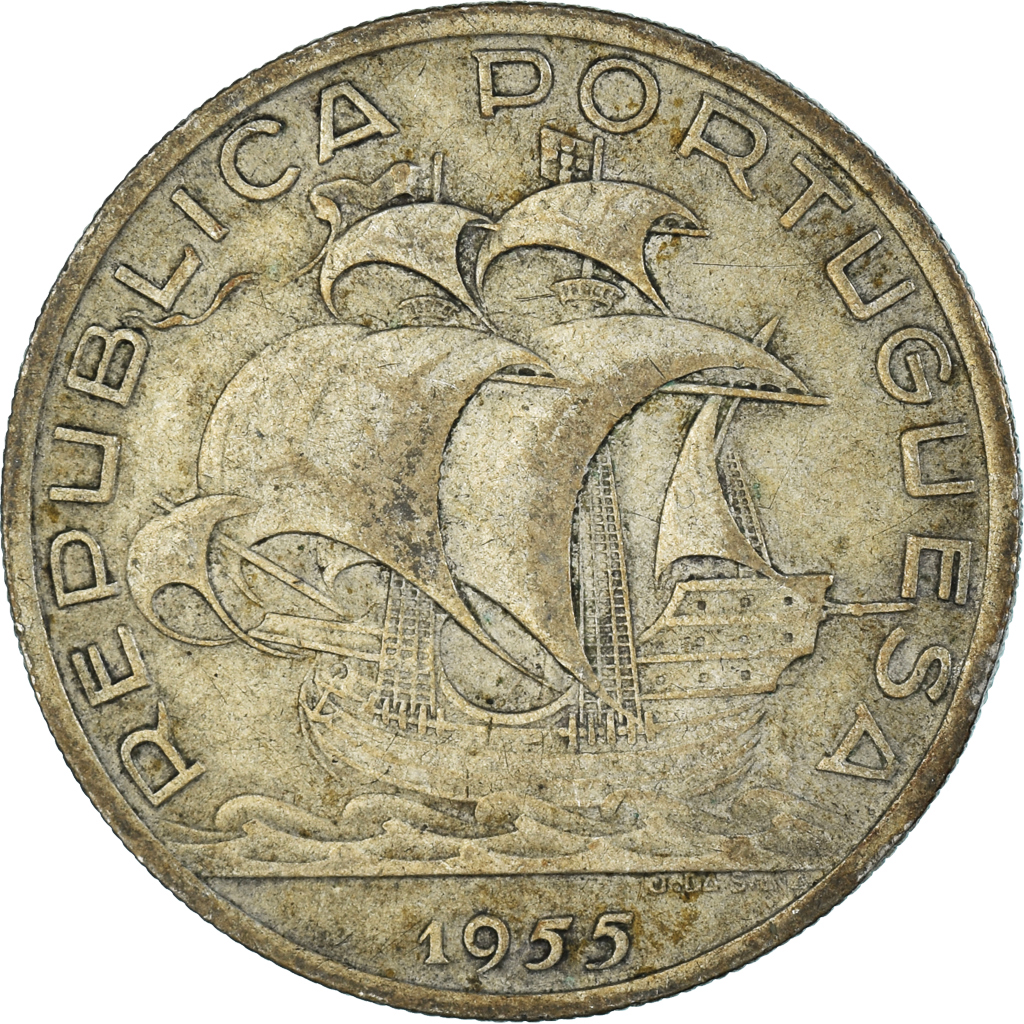 Coin, Portugal, 10 Escudos, 1955 | European Coins
