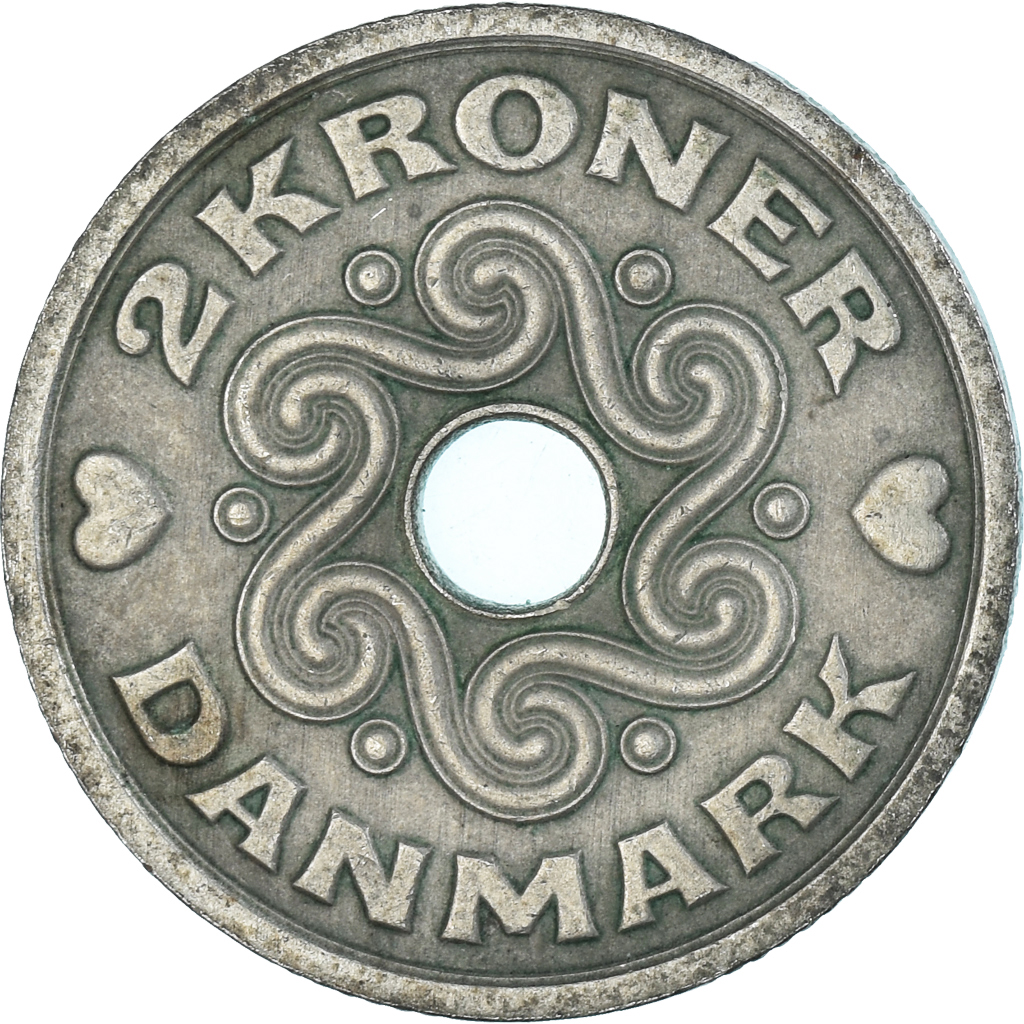 Coin, Denmark, 2 Kroner, 1995 | European Coins