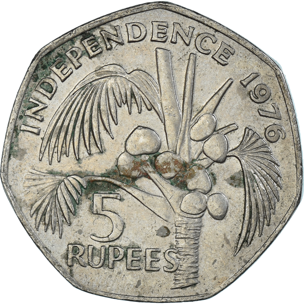 Coin, Seychelles, 5 Rupees, 1976 | African Coins
