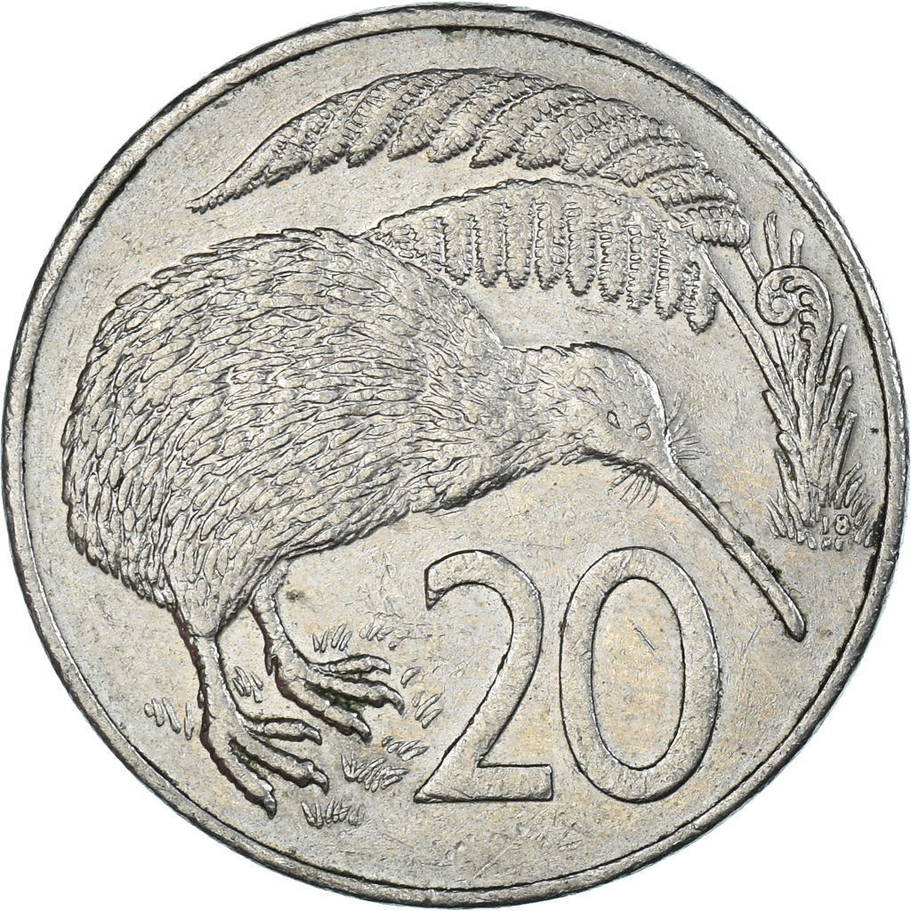 Coin, New Zealand, 20 Cents, 1986 | Australian & Oceanian Coins
