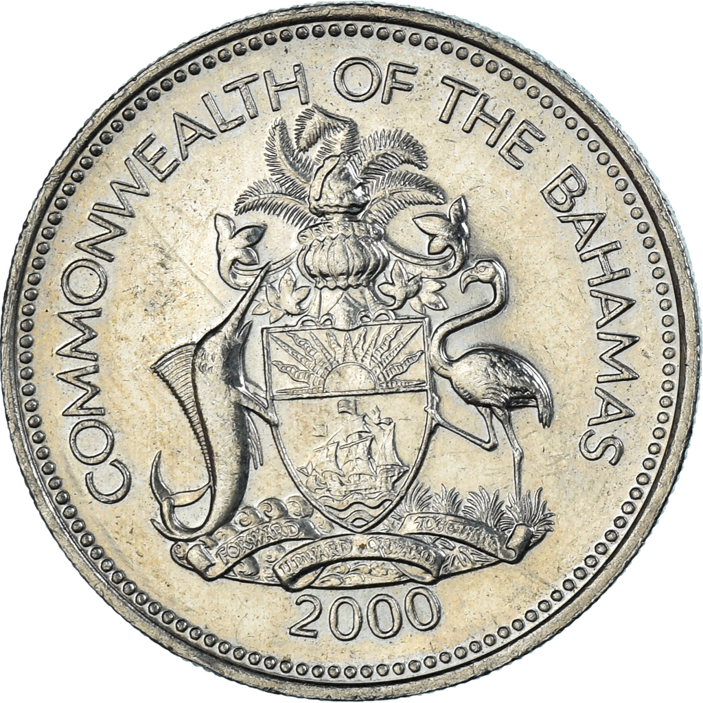 Coin, Bahamas, 25 Cents, 2000 | North & Central American and Caribbean ...
