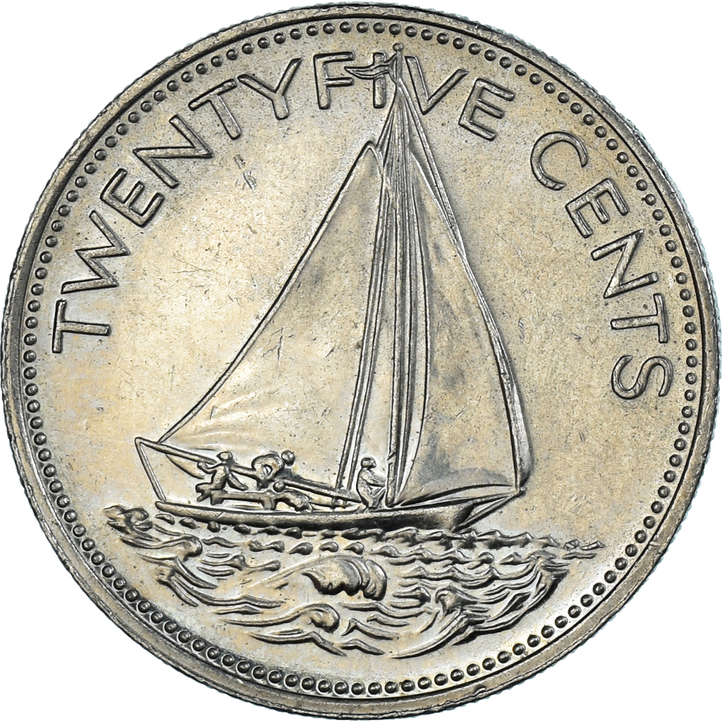 Coin, Bahamas, 25 Cents, 2000 | North & Central American and Caribbean ...
